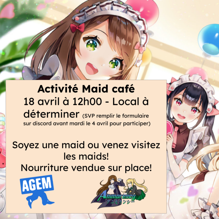 Activité Maid Café – Association Générale des étudiantes et étudiants ...